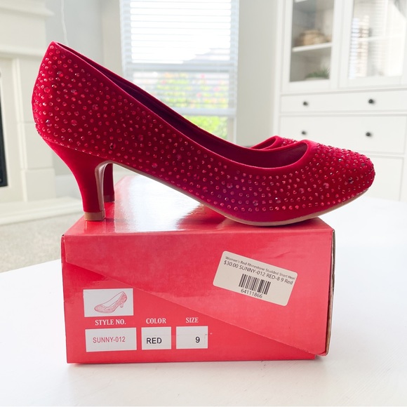 Mascotte | Shoes | Mascotte Red Embellished Heels Sunny2 B3 | Poshmark